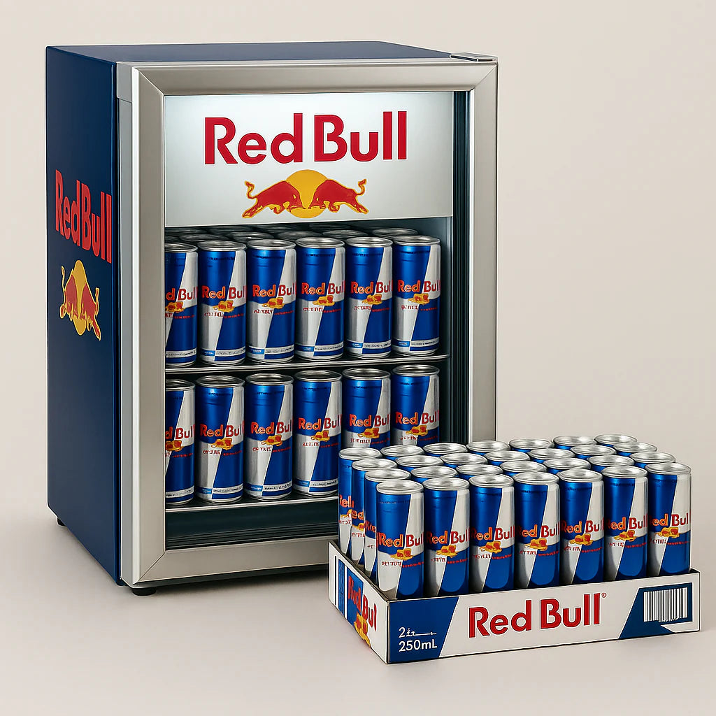Kit Red Bull – Mini réfrigérateur + 24 canettes originales – Botiqua